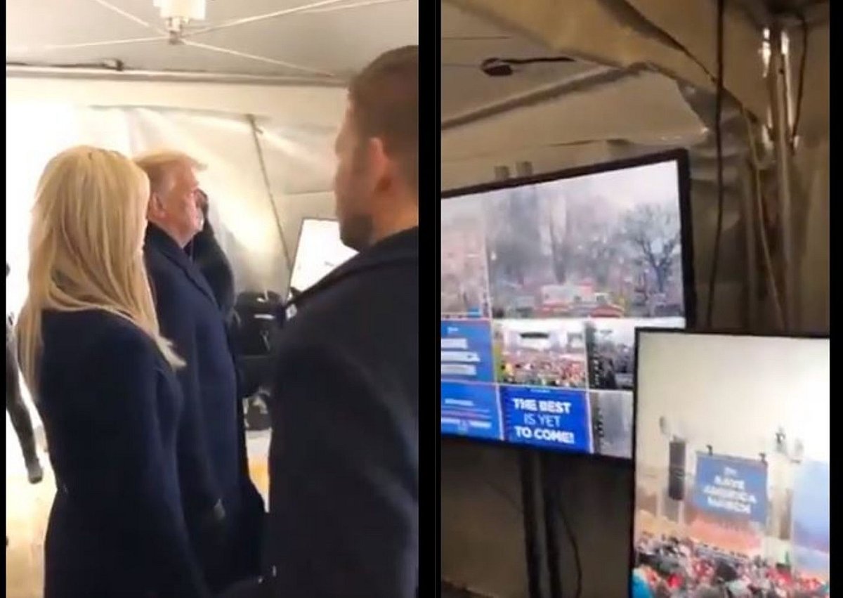 WATCH: Viral video shows Trump watching Capitol attack on monitors in ...