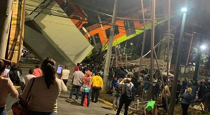 20 dead in Mexico City underground rail bridge collapse