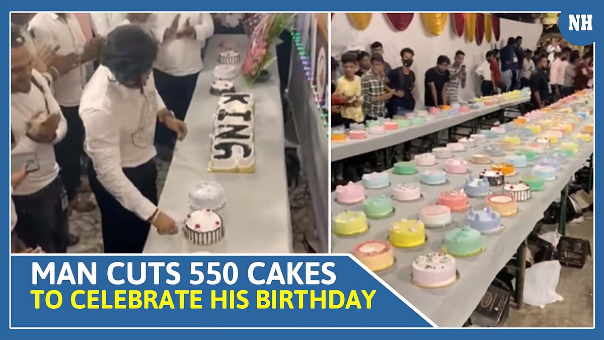 Man Cuts 550 Cakes to celebrate his birthday, video goes viral