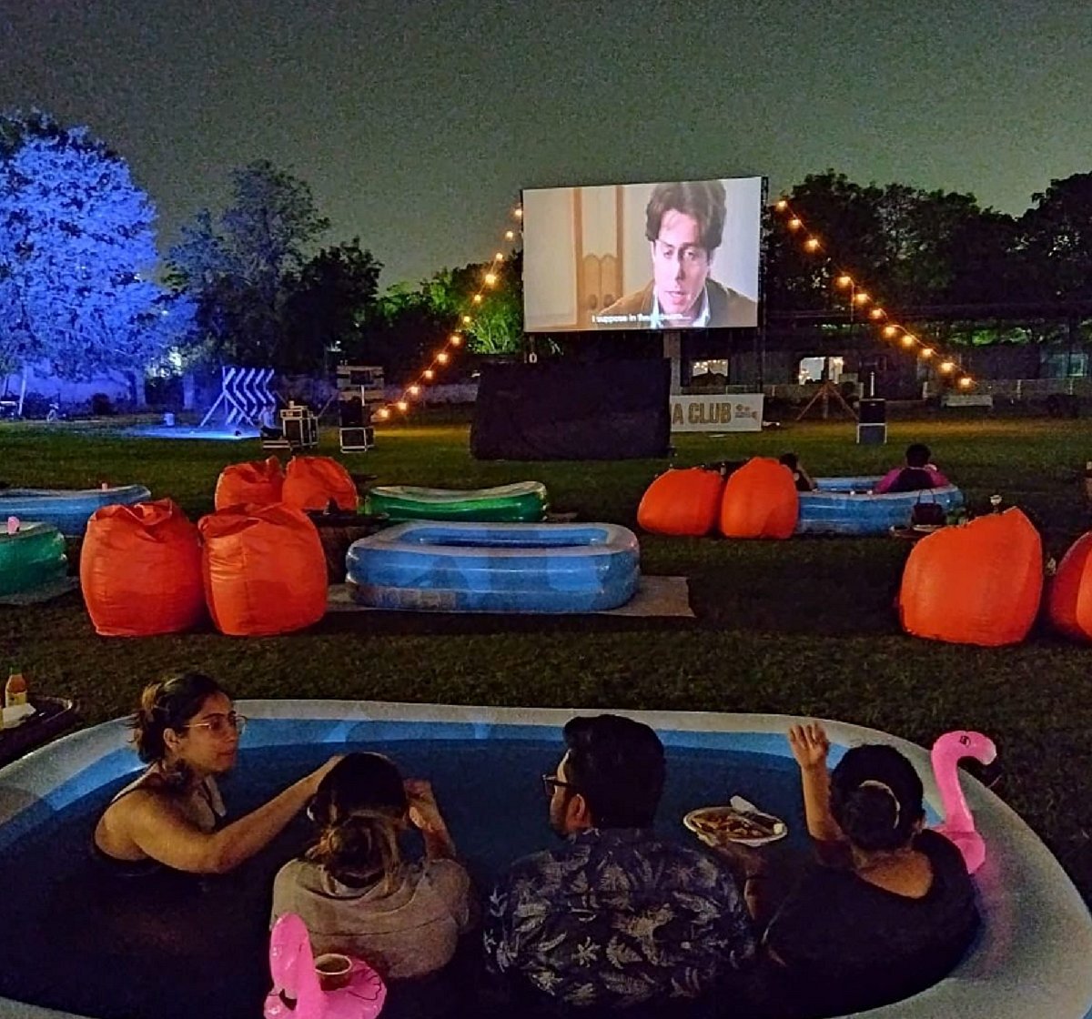 Fancy watching latest movie immersed in a bathtub with friends?