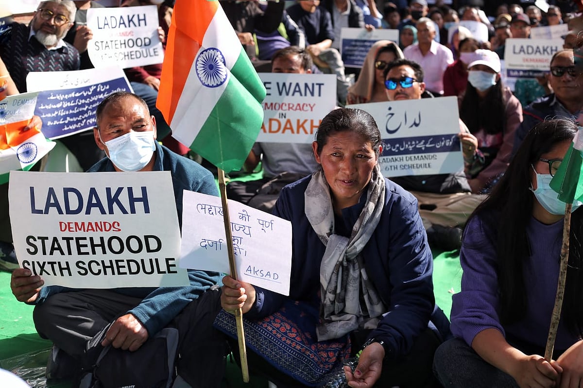 Ladakh groups protest in Delhi, demand statehood, sixth schedule status