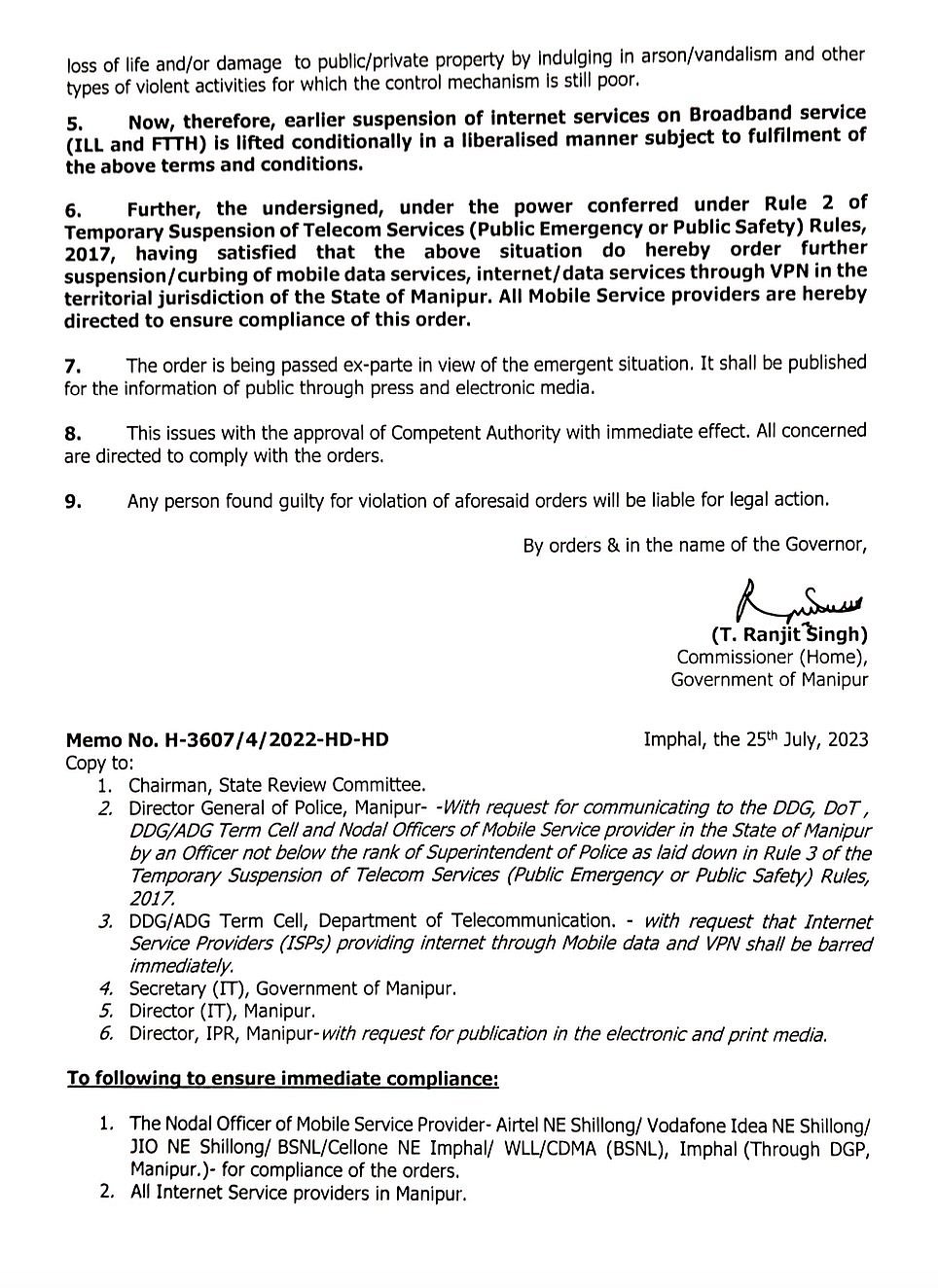 Manipur: Internet ban ‘lifted', but govt to decide who gets access