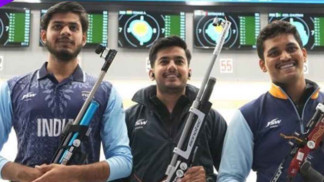 Asian Games: India strikes first gold in Men's 10m Air Rifle Team event