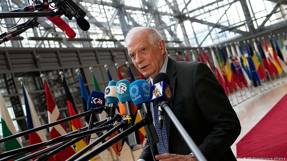 EU foreign ministers meet on Ukraine aid, Hamas sanctions