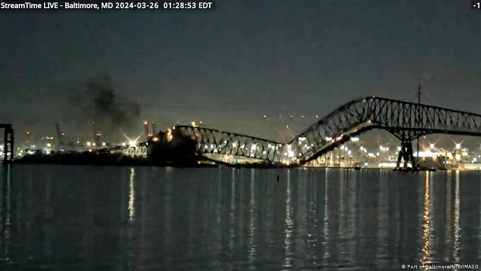 US: Bridge collapses in Baltimore after ship collision