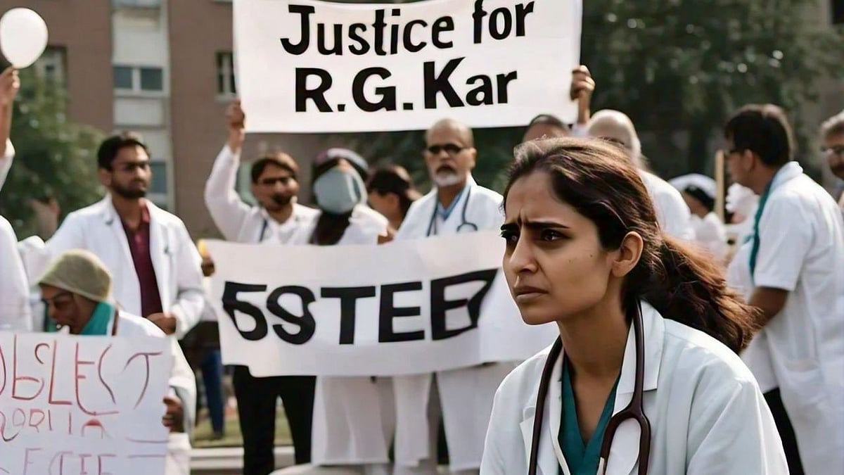 R.G. Kar: Resident doctors in Delhi protest outside Banga Bhawan