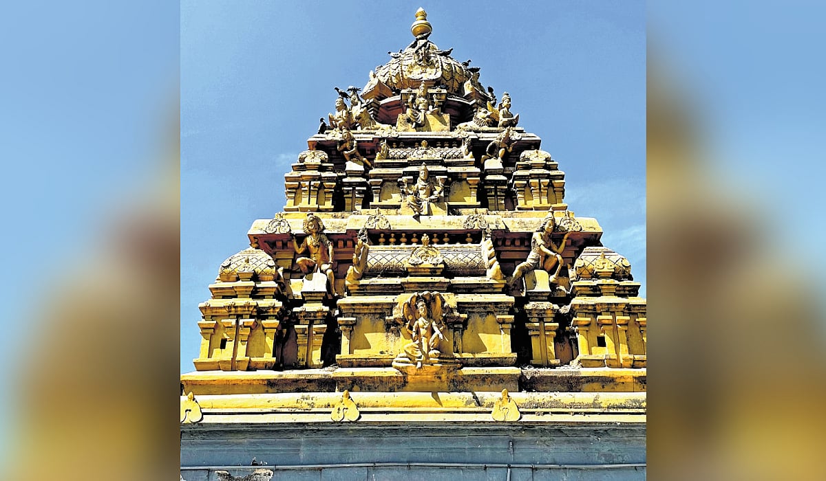 Rare image of Rama with four hands in this temple