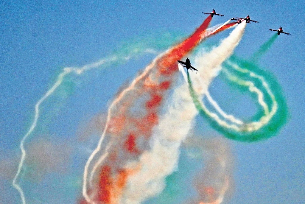 Surya Kiran Aerobatic Team showcases precision flying at Aero India 2025