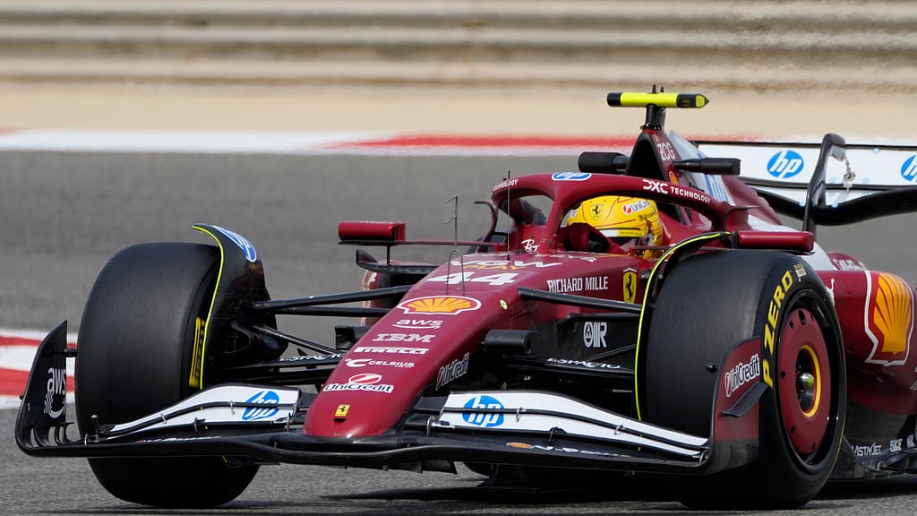 Lewis Hamilton starts 2025 F1 preseason testing for Ferrari