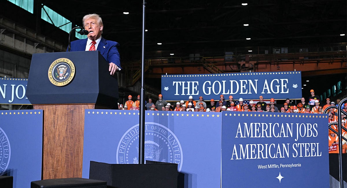 Trump says will double steel, aluminum tariffs to 50%