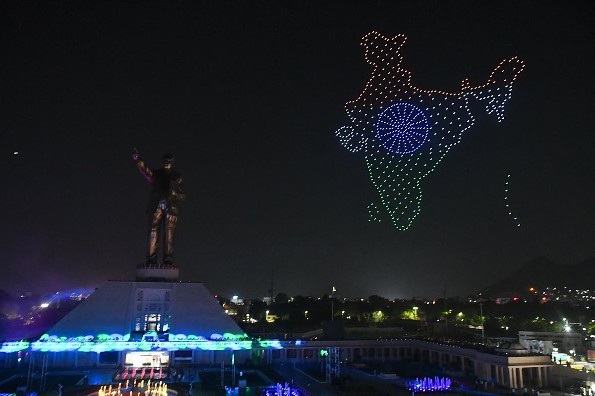 Spectacular show marks giant Ambedkar statue inauguration in Andhra Pradesh
