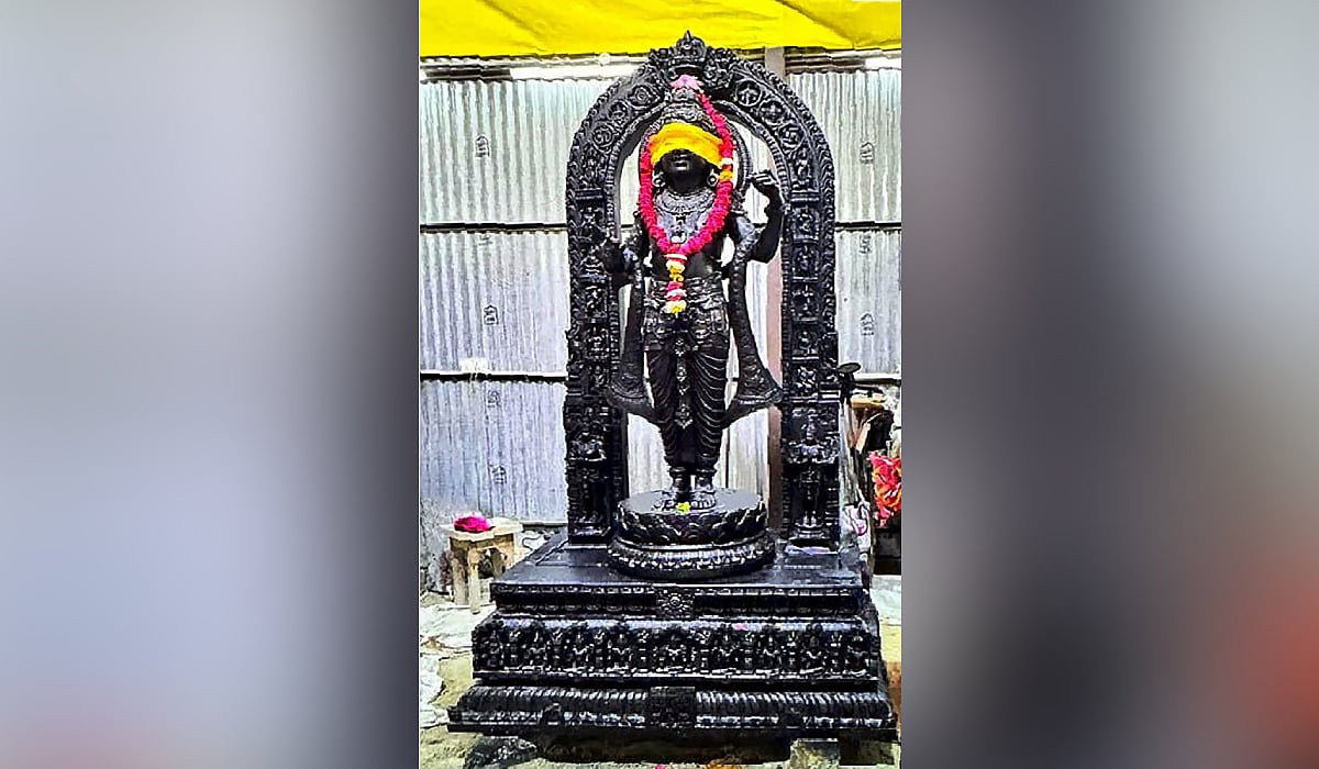 First look of Ram Lalla's idol inside Ayodhya temple revealed