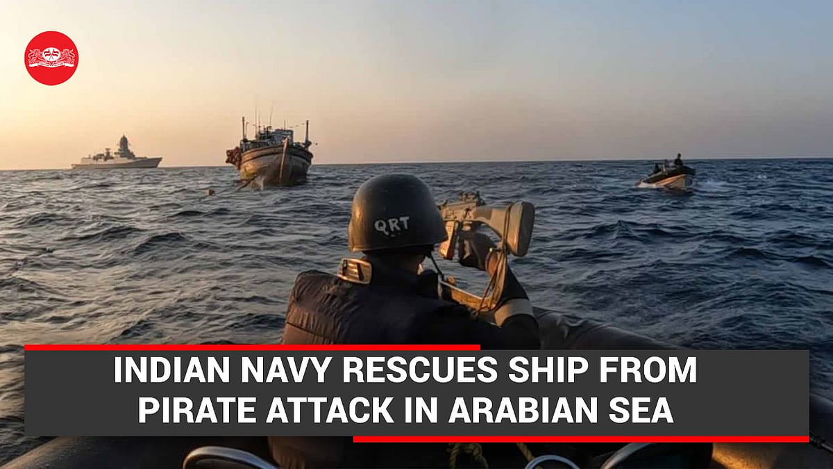 Indian Navy rescues ship from pirate attack in Arabian Sea