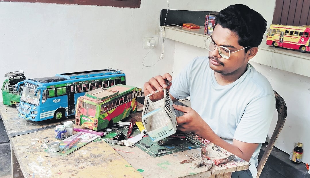 Miniature model maker from Kerala conquers visual impairment to dream big