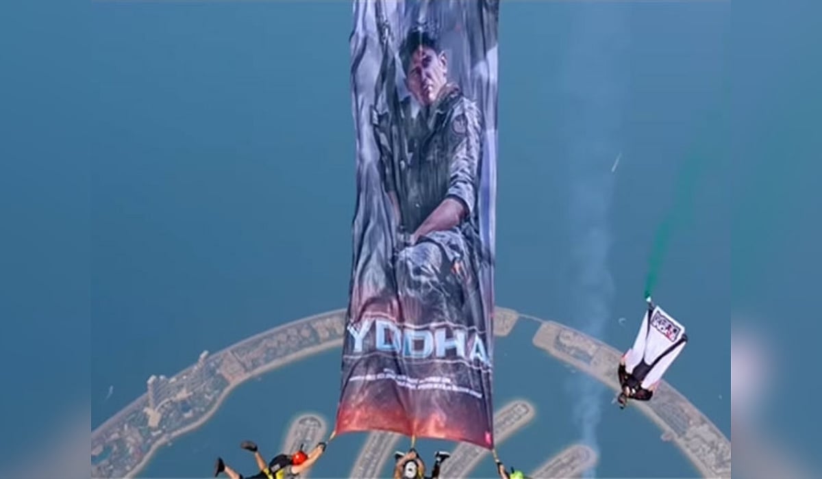 Sidharth Malhotra's 'Yodha' poster launched at 1,300 ft midair, first ...