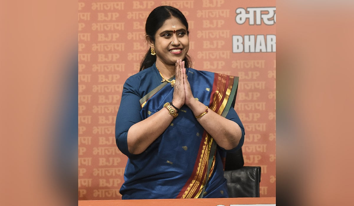 Tamil Nadu Congress MLA Vijayadharani joins BJP ahead of Lok Sabha polls