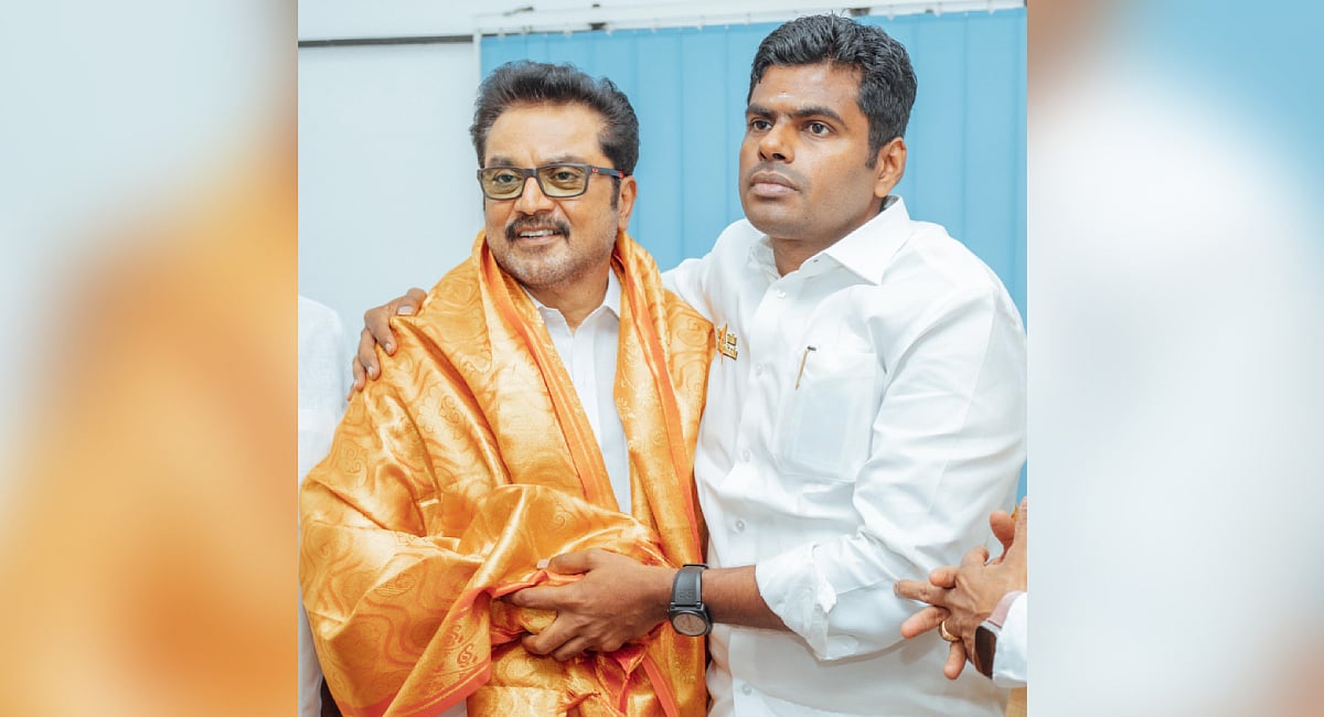 Tamil actor Sarath Kumar merges his party with BJP