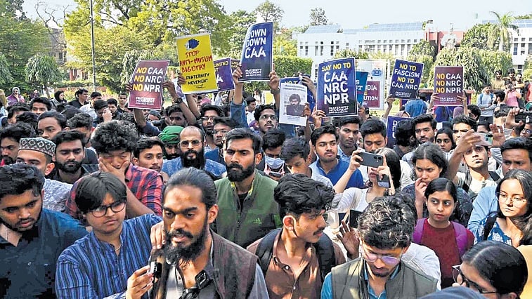 CAA protest: 55 students detained on DU campus ahead of stir