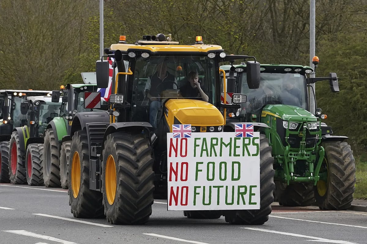 UK farmers in tractors head to Parliament to protest rules they say ...
