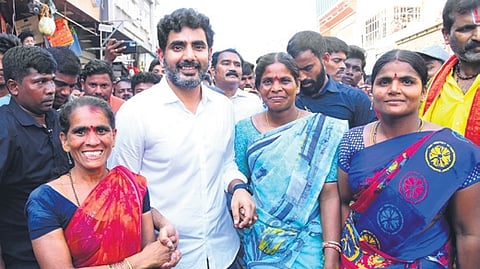 Will develop Mangalagiri at a fast pace, promises TDP general secretary Nara Lokesh