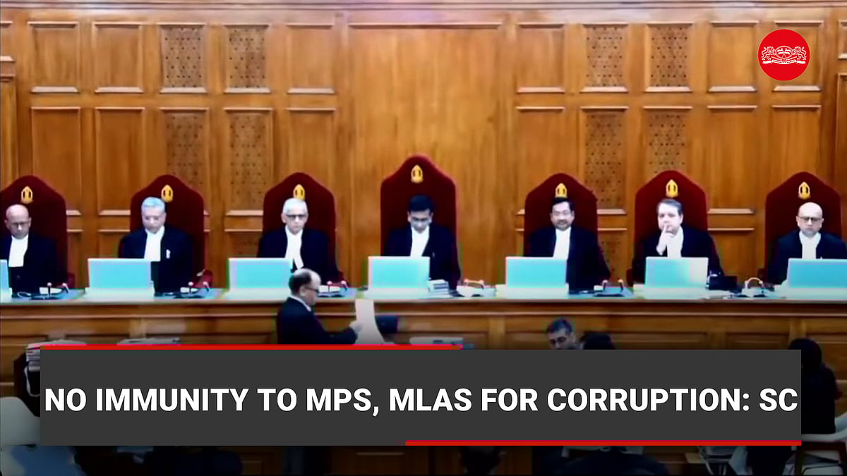 No Immunity To Mps Mlas Who Take Bribe For Vote In House Sc