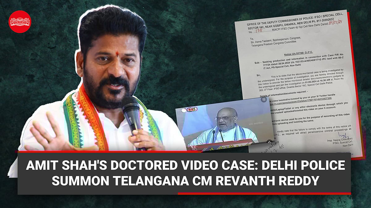 Amit Shah's doctored video case: Delhi police summon Telangana CM Revanth Reddy