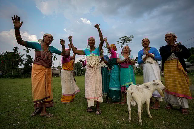 IN PICS | Assam's Deori tribal women cast votes during the Lok Sabha polls