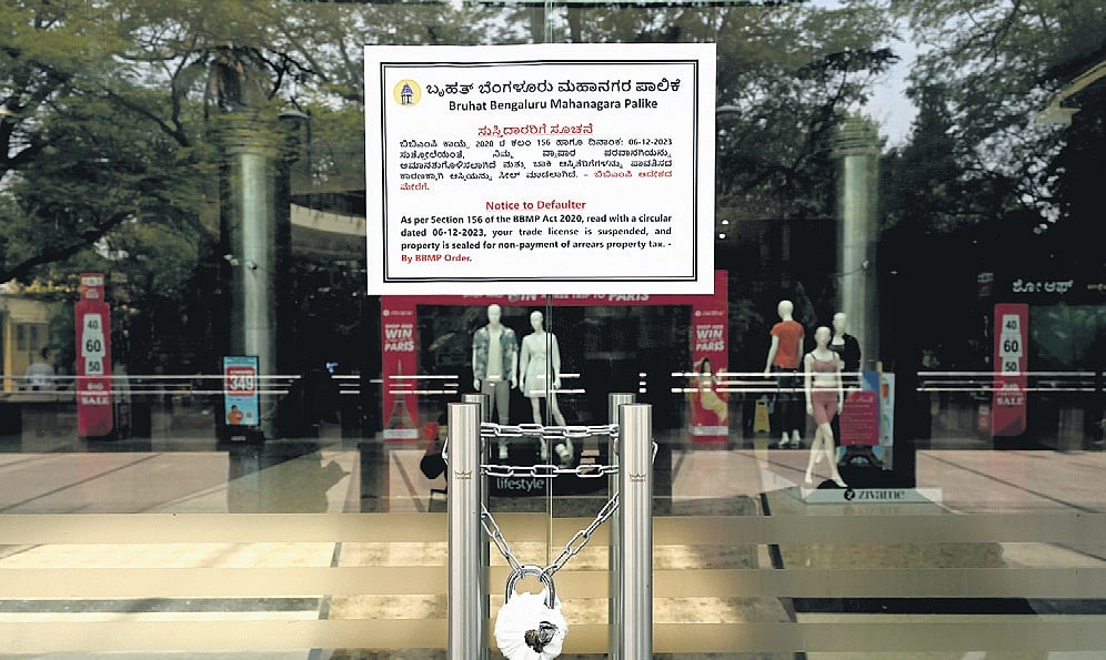 BBMP seals Mantri Square over non-payment of taxes