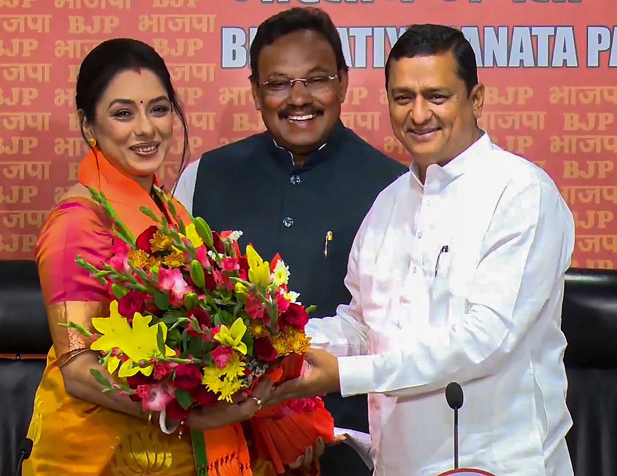 Actor Rupali Ganguly joins BJP ahead of Lok Sabha elections