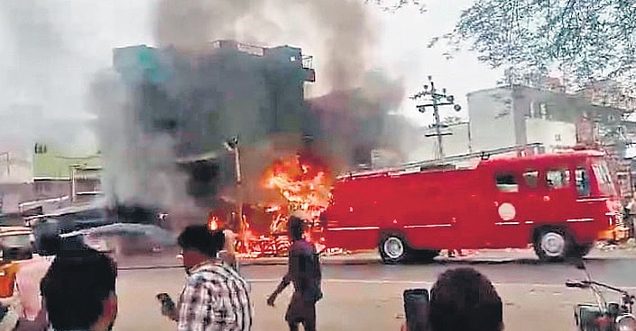 Shops set afire in caste clash in Salem; 19 held