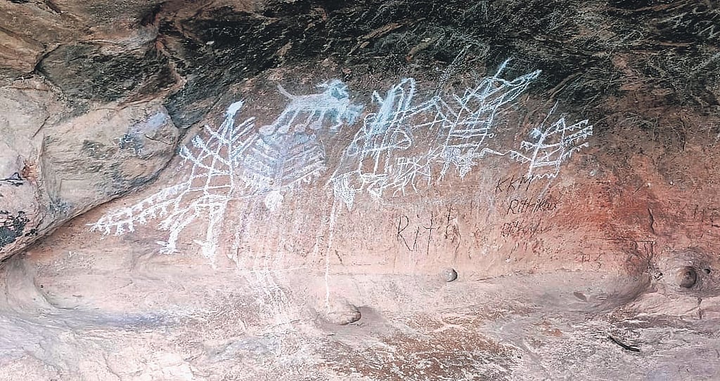 Rock paintings in Coimbatore's Kumittipathi Hills reflecting Kongu ...