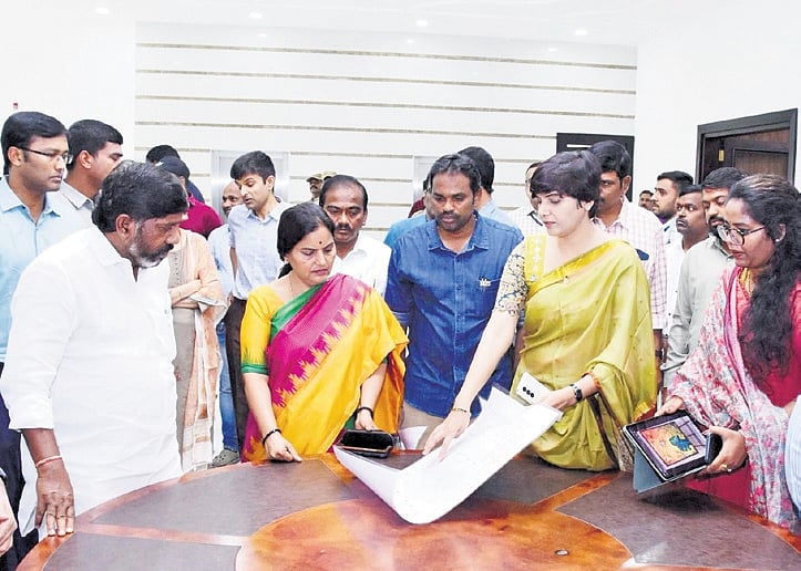 Deputy CM inspects Praja Bhavan ahead of Revanth-Naidu meeting