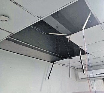Secretariat staff flag safety risks as false ceiling falls on employee