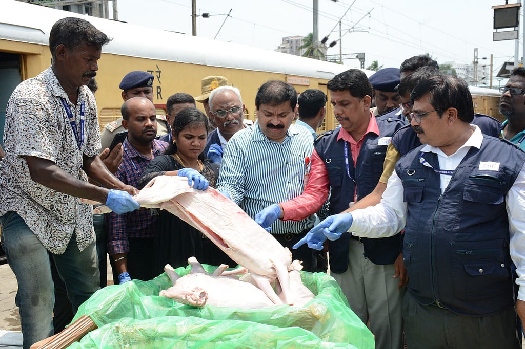 1,600 kg of stale goat meat seized on Bikaner-Madurai train