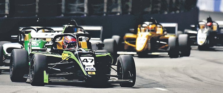 Formula 4 racing: Barter shows his class on glittery night