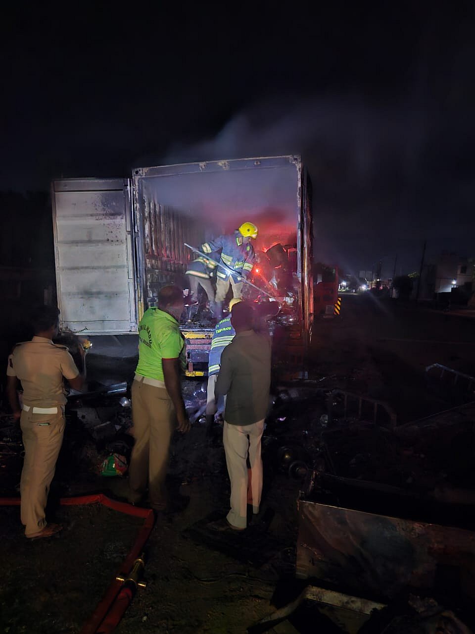 Container truck hits power cable in TN, household materials worth Rs 6L ...