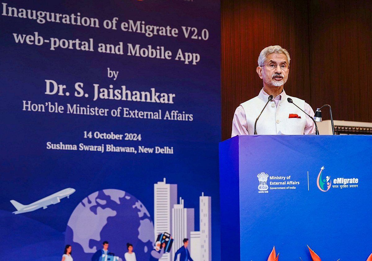Dr Jaishankar launches revamped eMigrate portal, mobile app
