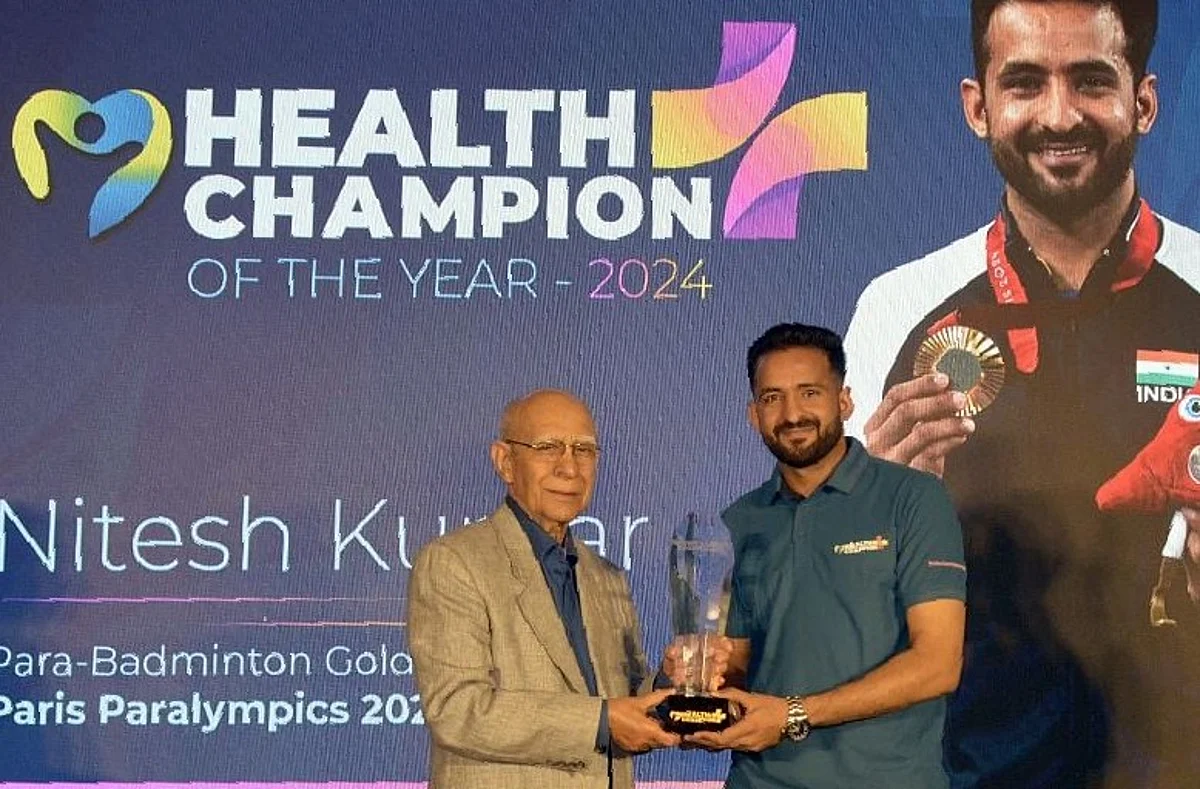 Paralympic gold medallist Nitesh Kumar honoured as 'Health Champion of ... Paralympic gold medallist Nitesh Kumar honoured as 'Health Champion of ...