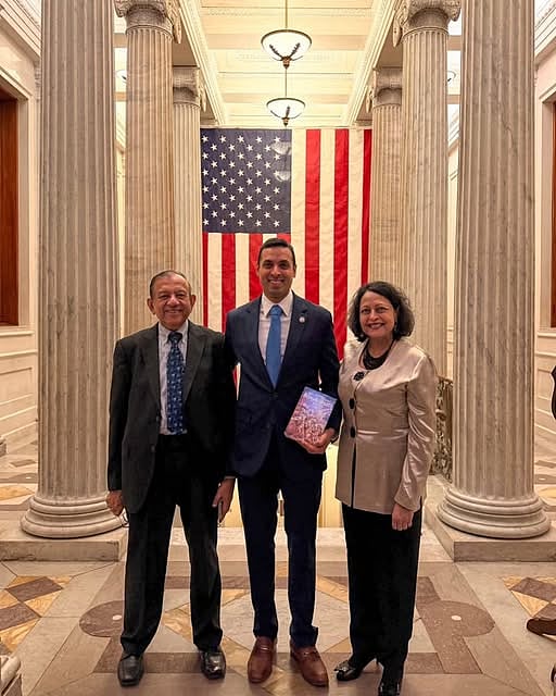 US Congressman Suhash Subramanyam takes oath on Bhagavad Gita