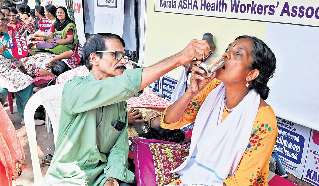 ASHA workers’ agitation: Stage set for talks between Veena George, Nadda