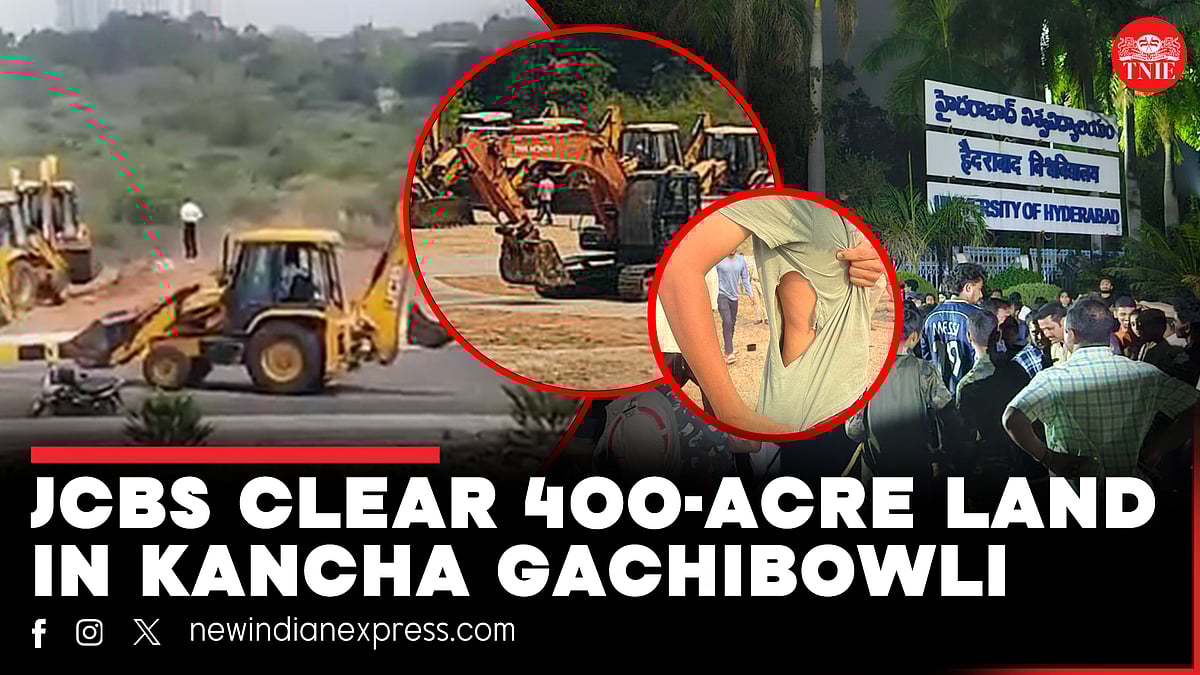 Telangana govt starts clearing 400-acre land in Kancha Gachibowli ...