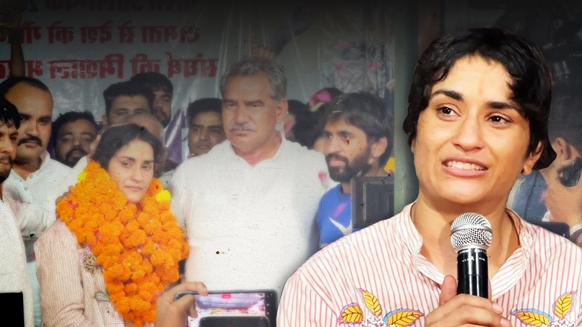 vinesh phogat grand welcome at balali village after returning from ...