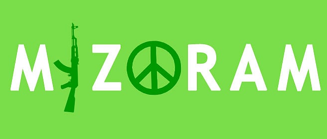 Mizoram Logo Vector Collage Mizoram State Map Inoculation Stock Vector