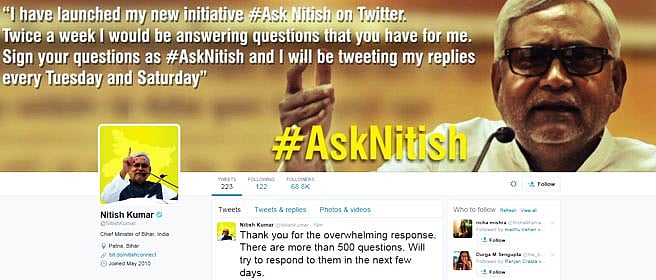 #AskNitish: How Nitish Kumar’s first major Twitter engagement turned ...
