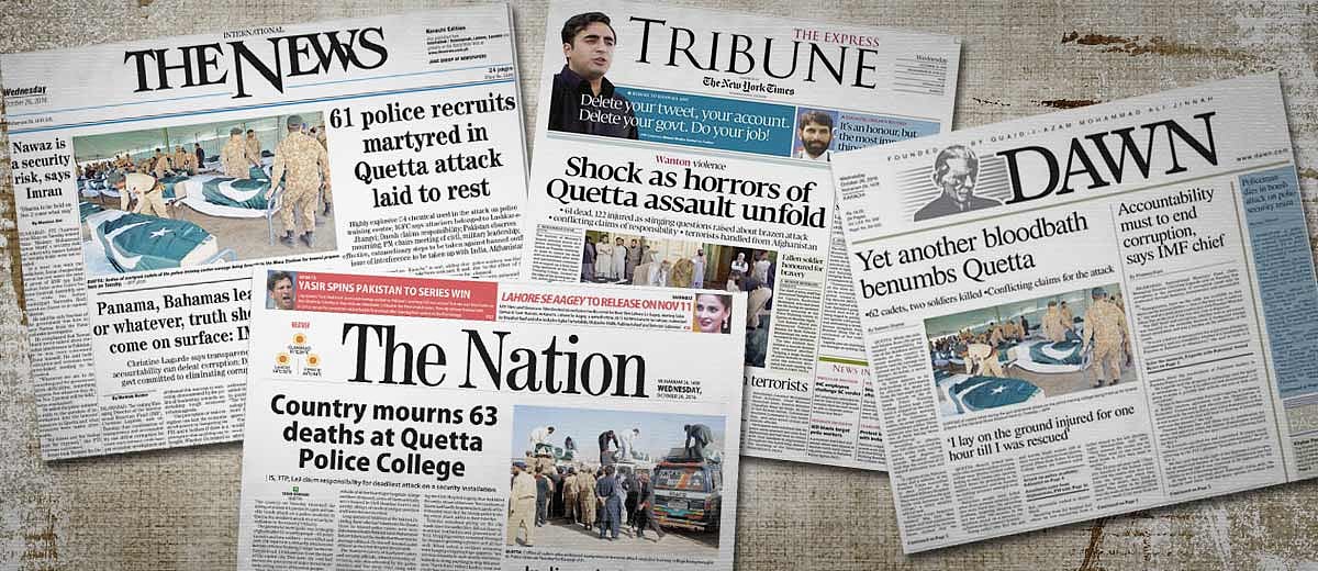 How Prominent Pakistani English Newspapers Covered Quetta