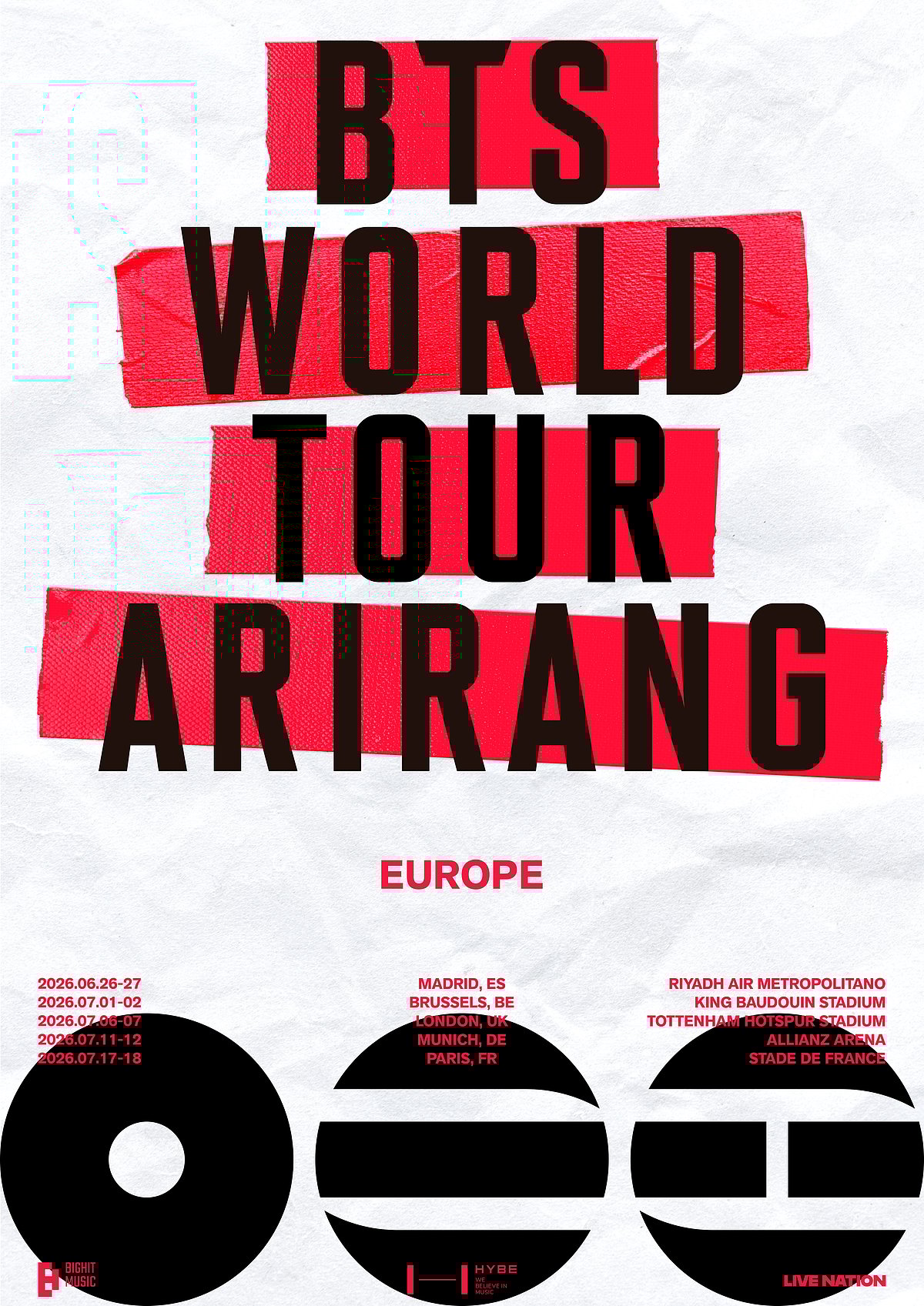 BTS Arirang Tour 2026 | BTS Europe Tour Tickets Sold Out in 60 Minutes ...