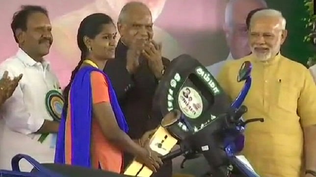 PM Modi Launches Subsidised Scooter Scheme For Working Women On 70th ...