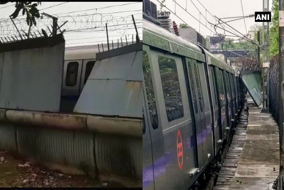 Services Disrupted In Delhi Metro Violet Line As Railing Falls On Track ...