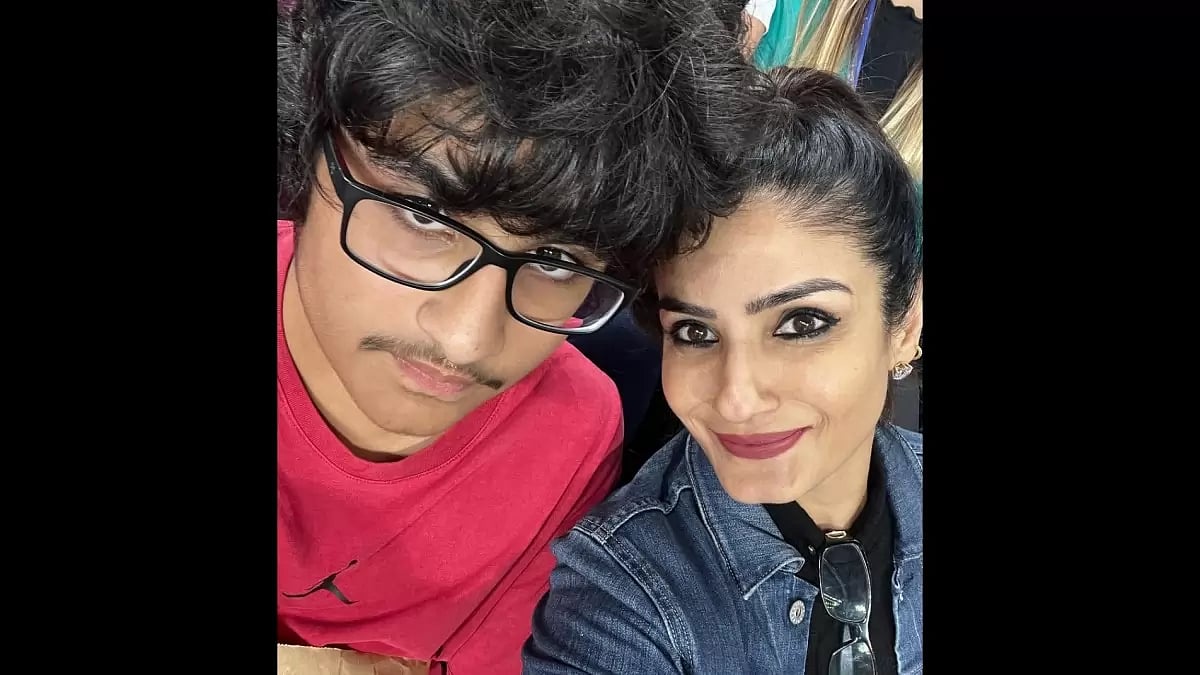 Raveena Tandon Spends Quality Time With Son Ranbir Watching FIFA Match ...