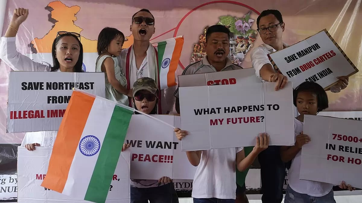 Manipur Women Hit The Streets For Peace Human Chain Rally Staged To ...